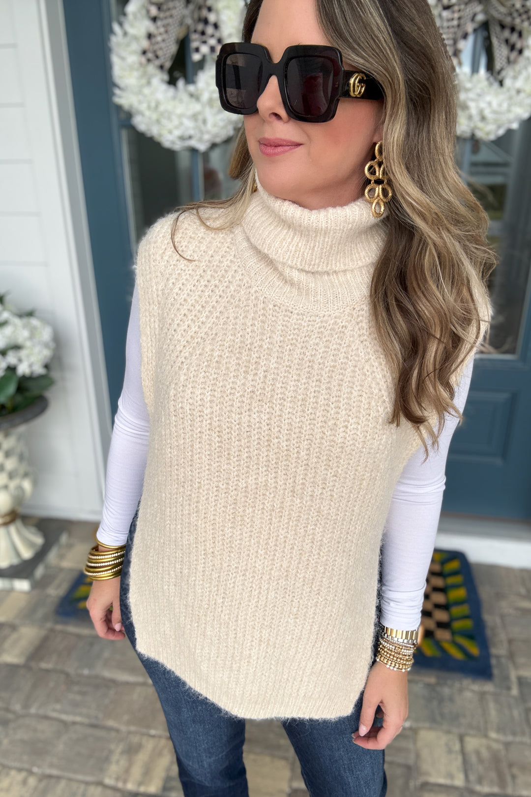 Cloud Nine Turtleneck Sweater Vest – B Social Boutique